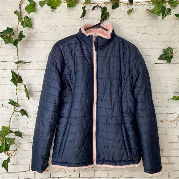 Me Jane | Jackets & Coats | Me Jane Reversible Puffer Faux Fur Jacket ...